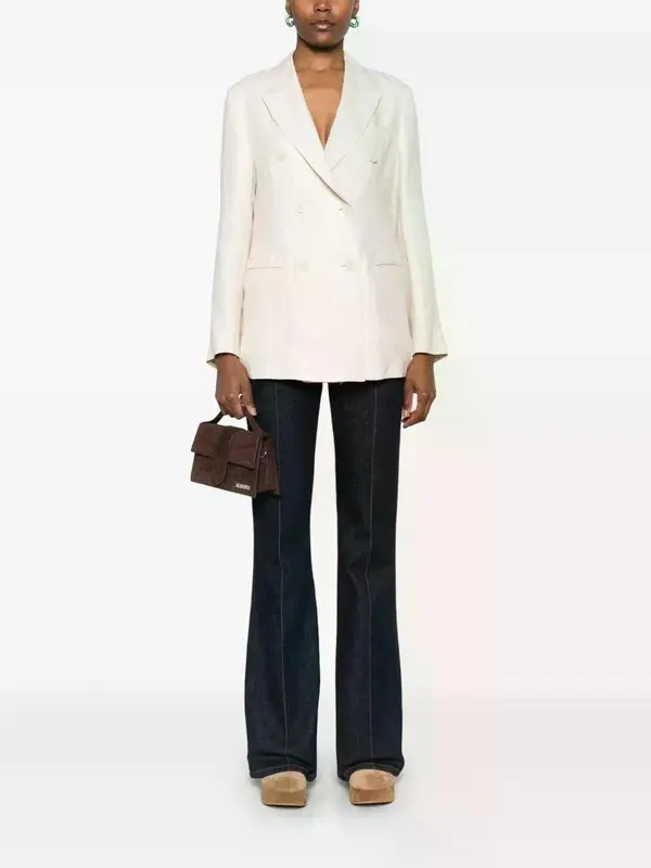 Incotex Linen Double-breasted Blazer