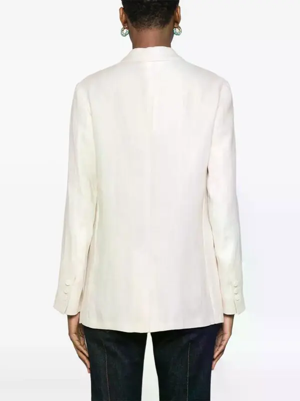 Incotex Linen Double-breasted Blazer
