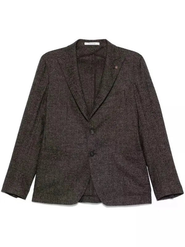 Tagliatore Herringbone-pattern Blazer - Brown