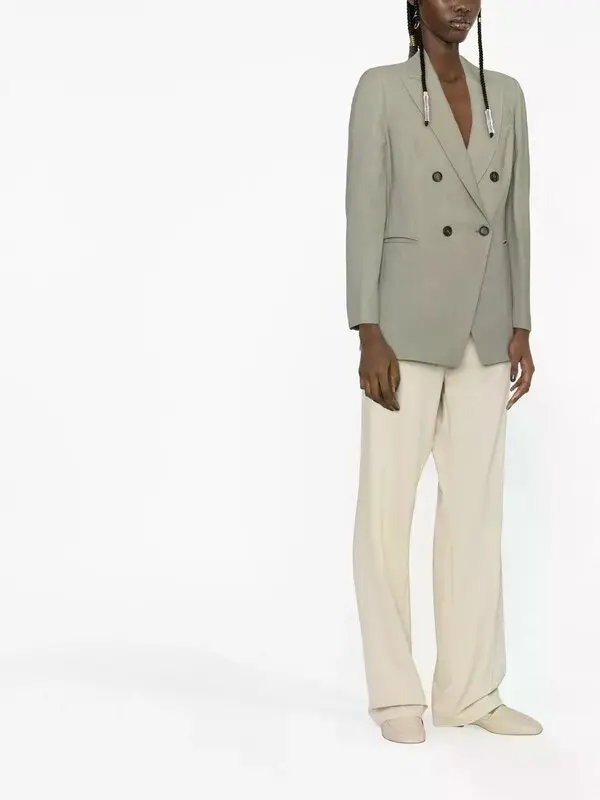 Brunello Cucinelli Double-breasted Tailored Blazer - Green