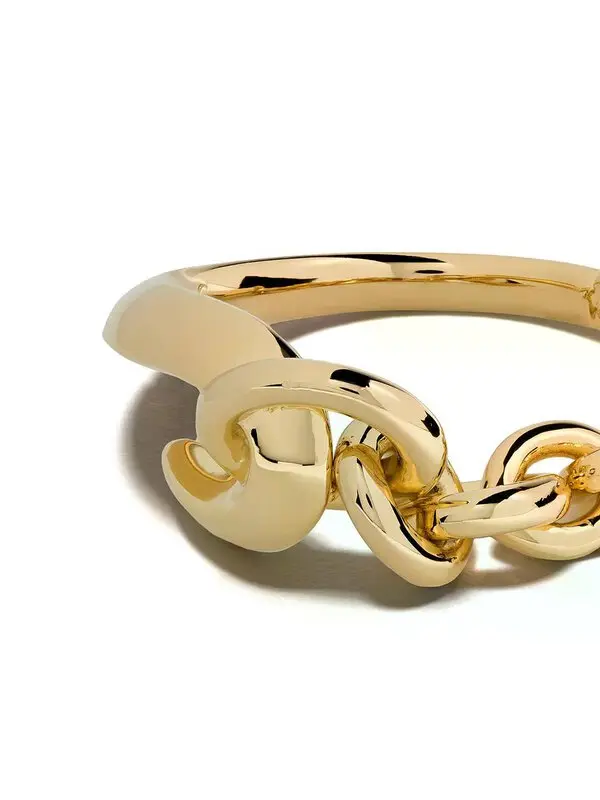SHAUN LEANE Hook Chain Ring - Gold
