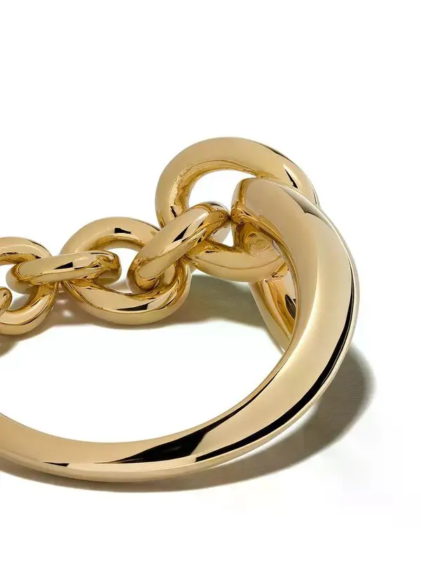 SHAUN LEANE Hook Chain Ring - Gold
