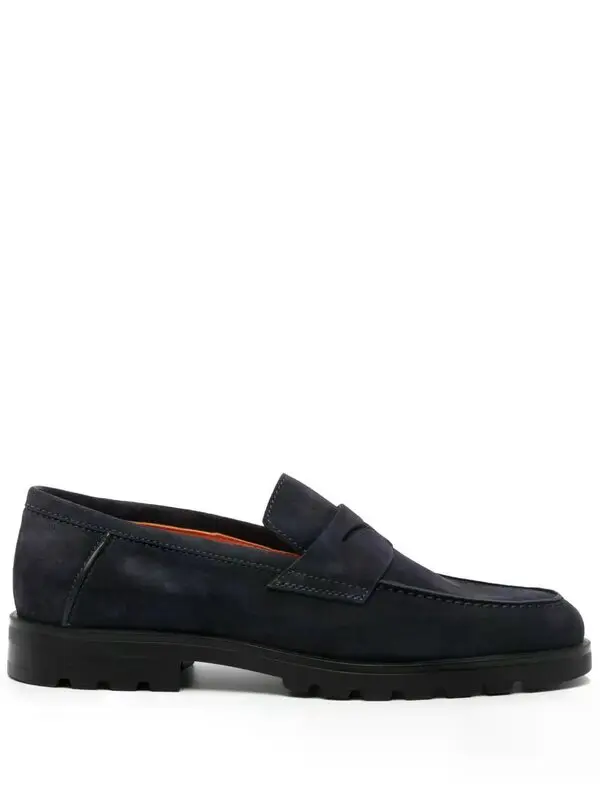 Santoni Almond-toe Penny Loafers
