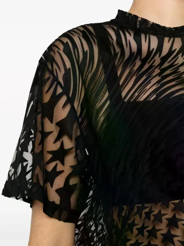 MUGLER Flocked-print T-shirt
