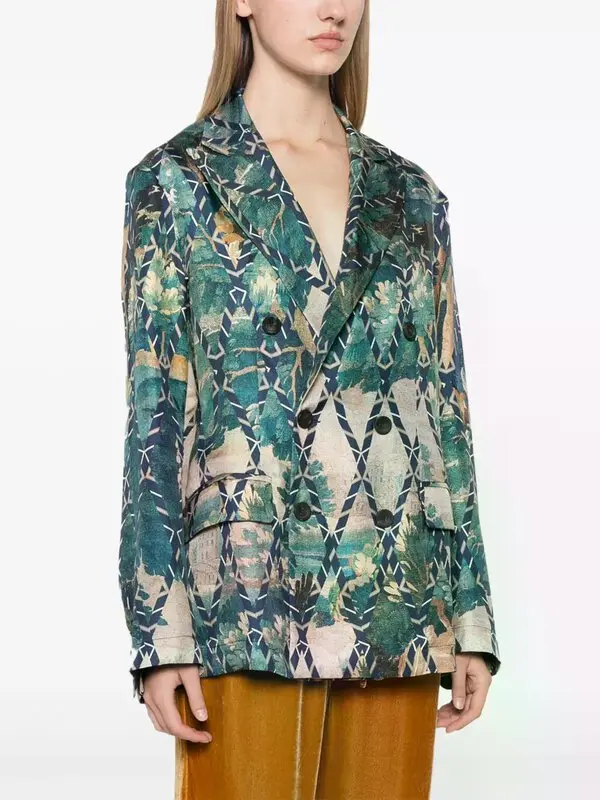 PIERRE-LOUIS MASCIA Printed Double-breasted Jacket