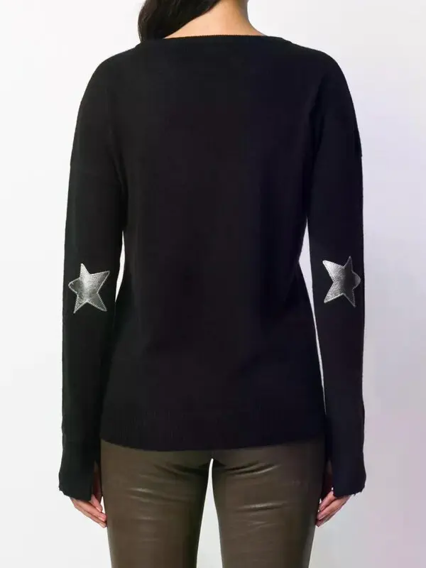 Zadig&Voltaire Star-patch Knitted Jumper - Black