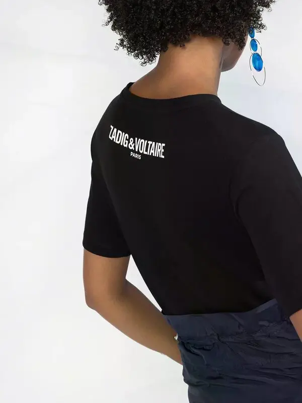 Zadig&Voltaire Slogan Print Round Neck T-shirt