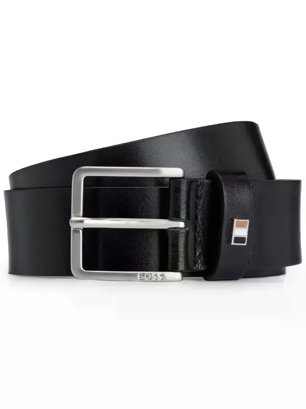 BOSS Logo-plaque Leather Belt