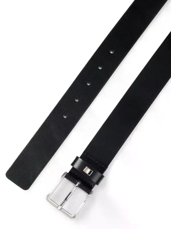 BOSS Logo-plaque Leather Belt