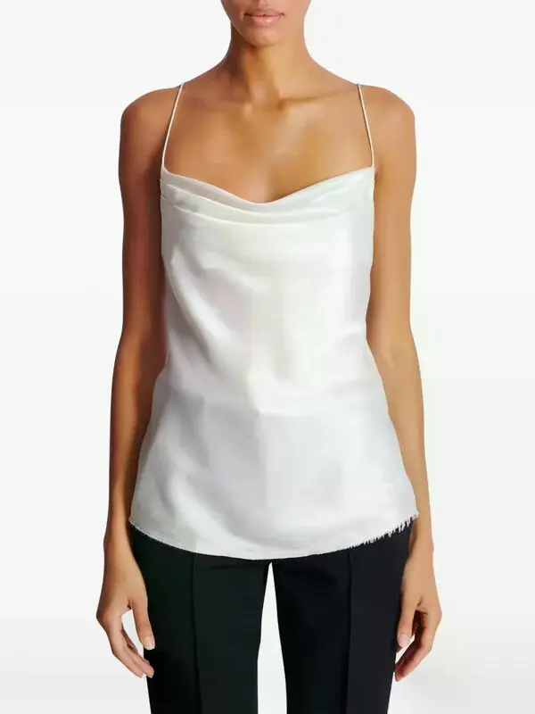 Balmain Draped Satin Top