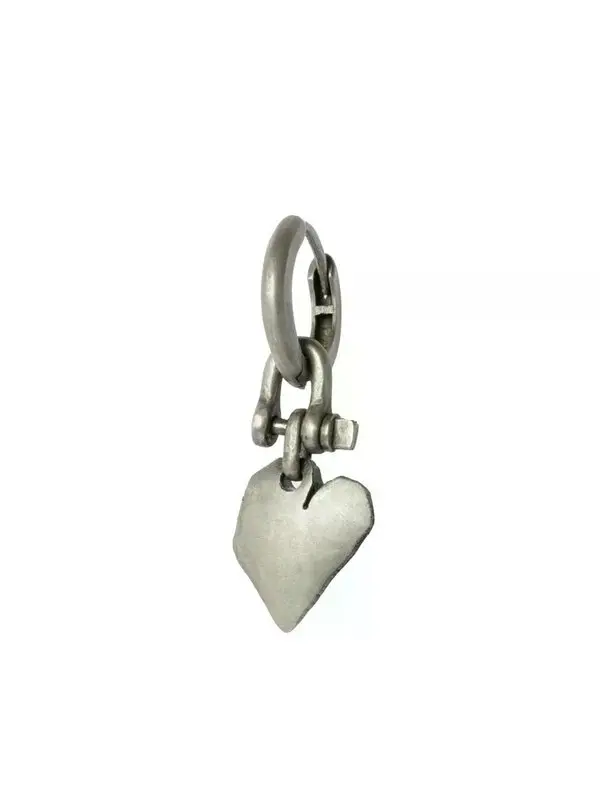 PARTS OF FOUR Jazz's Solid Heart Sterling Drop Earring - Silver