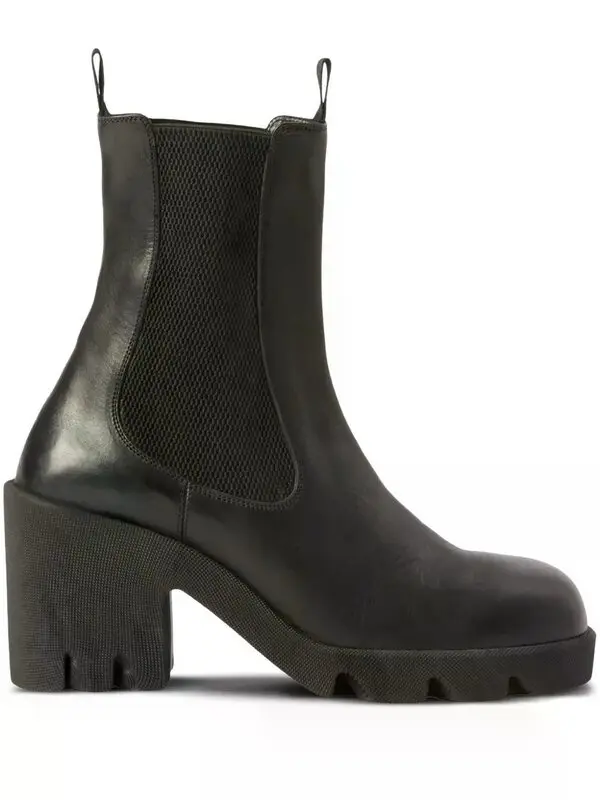 Burberry Elasticated-panel Leather Boots