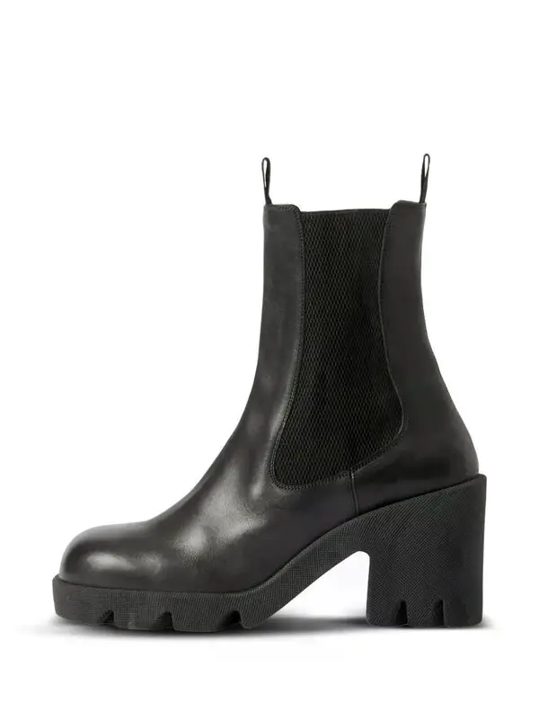 Burberry Elasticated-panel Leather Boots