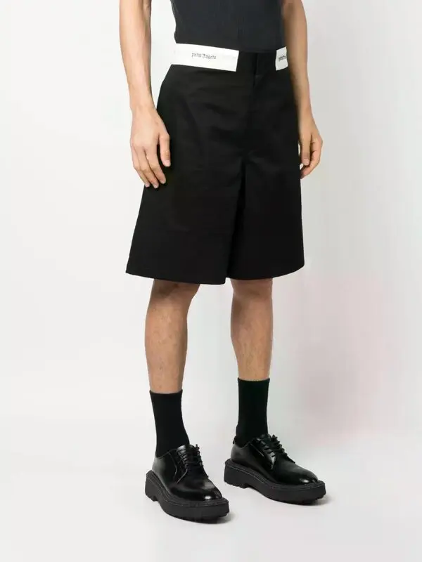 Palm Angels Logo-waistband Tailored Shorts