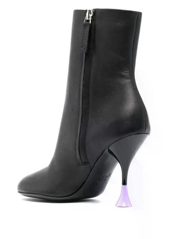 3JUIN 95mm Leather Ankle Boots