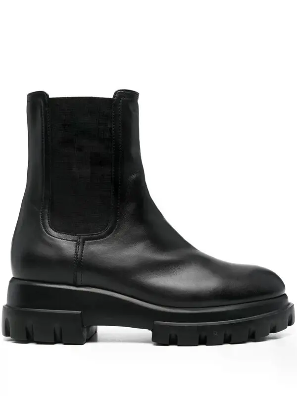 Agl Calf Leather Chunky Sole Chelsea Boots