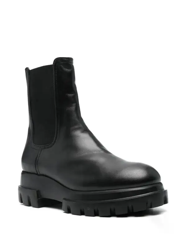 Agl Calf Leather Chunky Sole Chelsea Boots