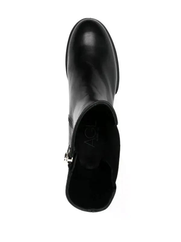 Agl Calf Leather Chunky Sole Chelsea Boots