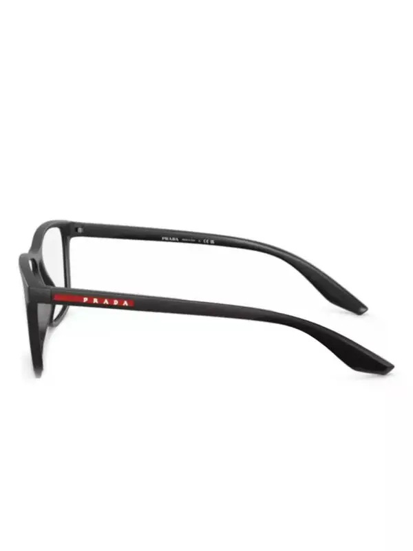 Prada Linea Rossa Square Frame Glasses - Black