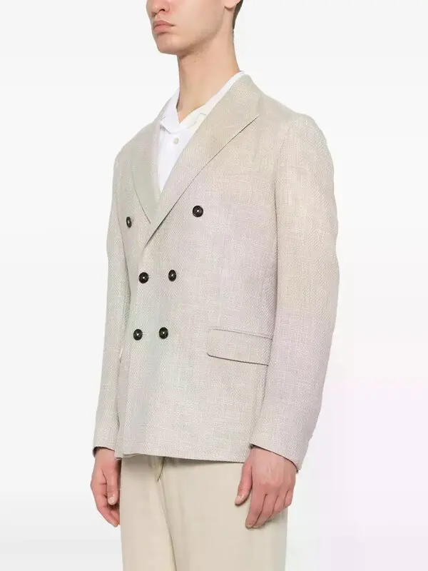 Eleventy Double-breasted Blazer - Grey