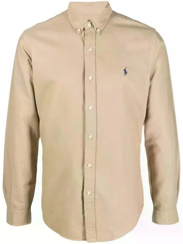 Polo Ralph Lauren Polo Pony Button-collar Shirt - Neutrals