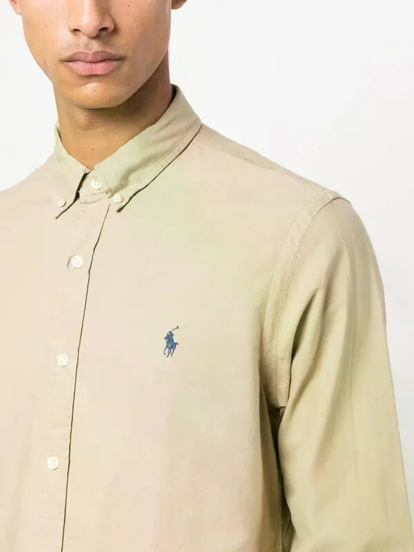 Polo Ralph Lauren Polo Pony Button-collar Shirt - Neutrals