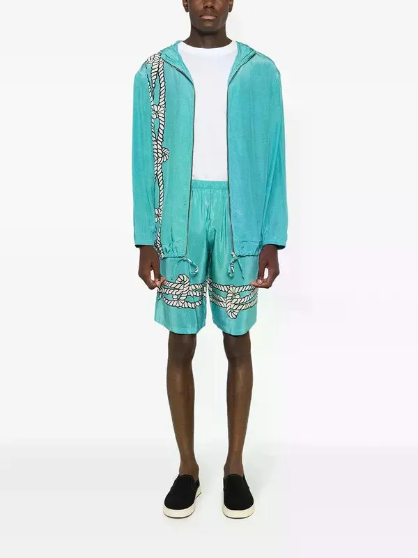 AMIR SLAMA Graphic-print Silk Jacket