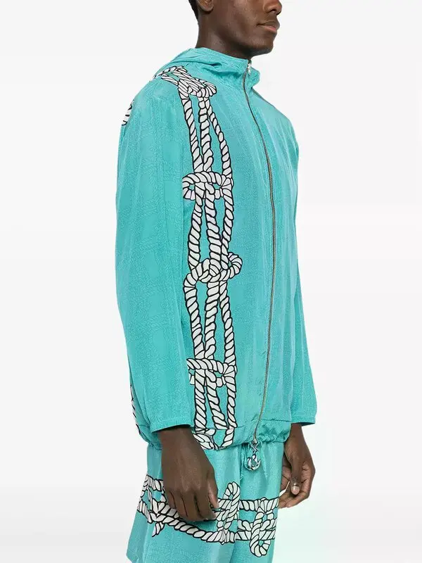 AMIR SLAMA Graphic-print Silk Jacket