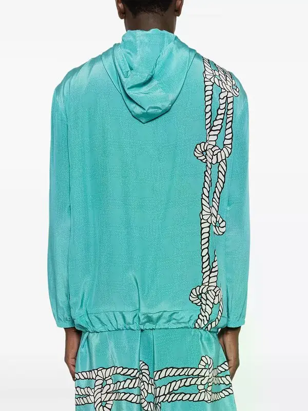 AMIR SLAMA Graphic-print Silk Jacket