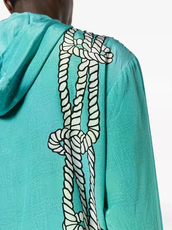 AMIR SLAMA Graphic-print Silk Jacket