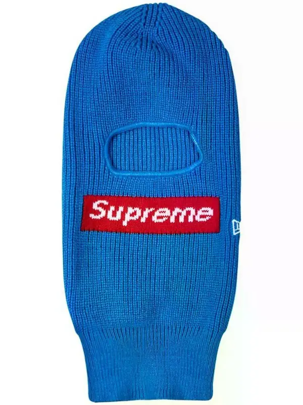 Supreme X New Era Box Logo Knitted Balaclava - Blue