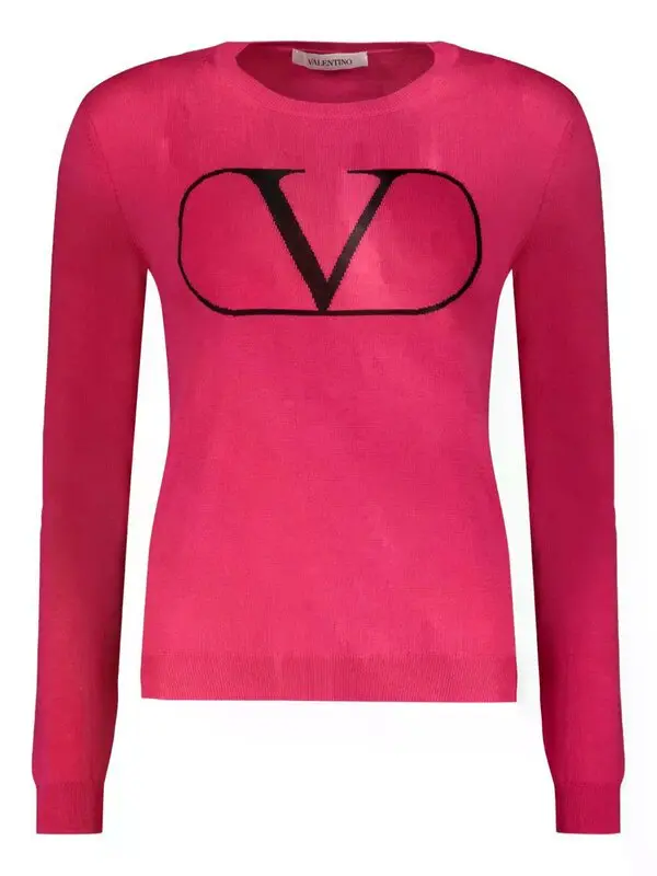 Valentino Garavani Intarsia-knit Logo Jumper