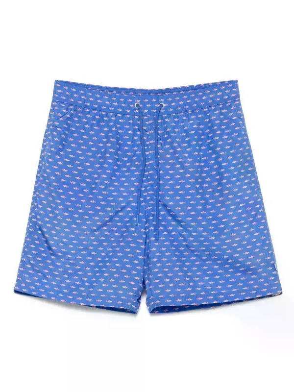 Paul & Shark Printed Swim Shorts - Blue