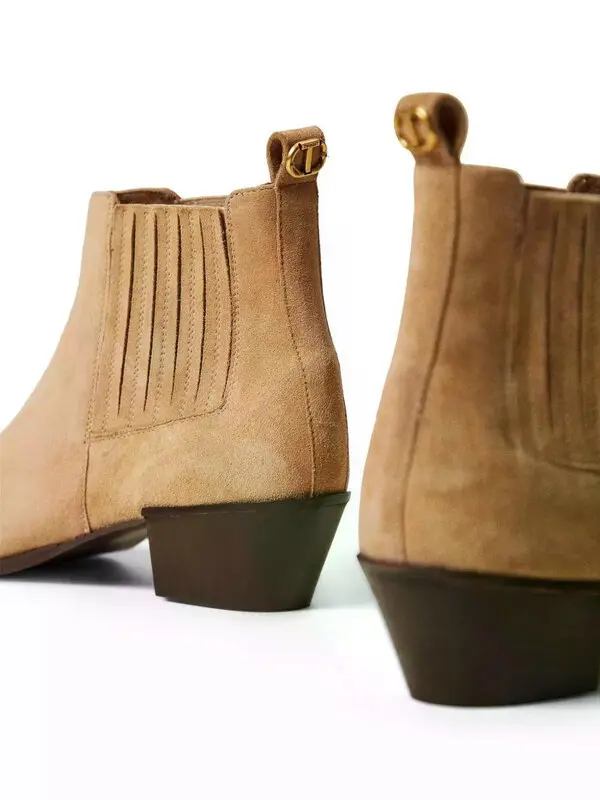 TWINSET 40mm Suede Ankle Boots - Neutrals