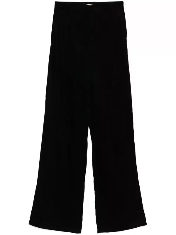 BLANCA VITA Velvet Wide-leg Trousers