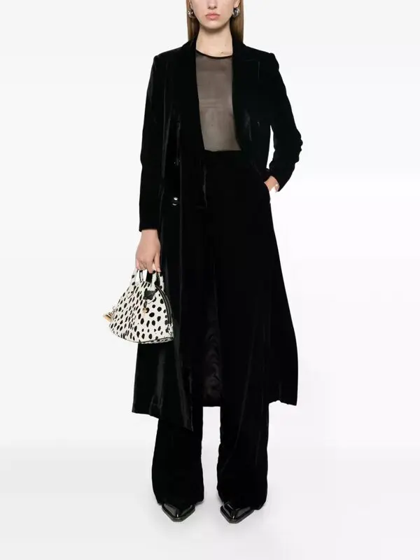 BLANCA VITA Velvet Wide-leg Trousers