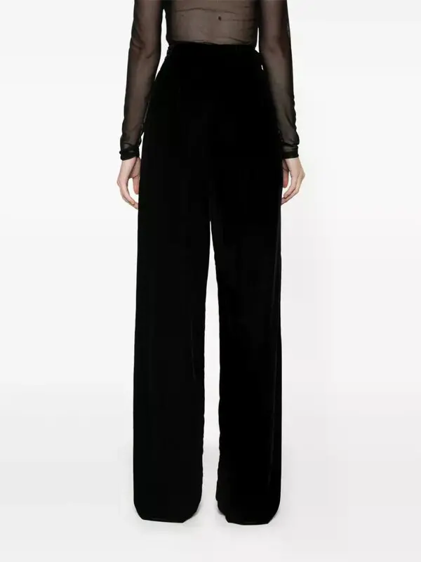 BLANCA VITA Velvet Wide-leg Trousers