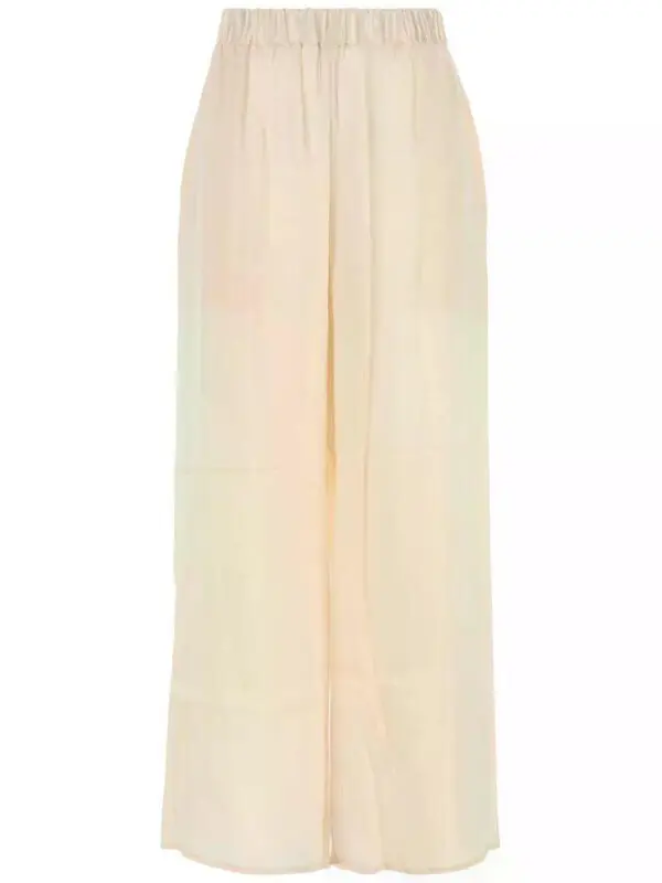 Le Kasha Wide-leg Silk Trousers - Neutrals