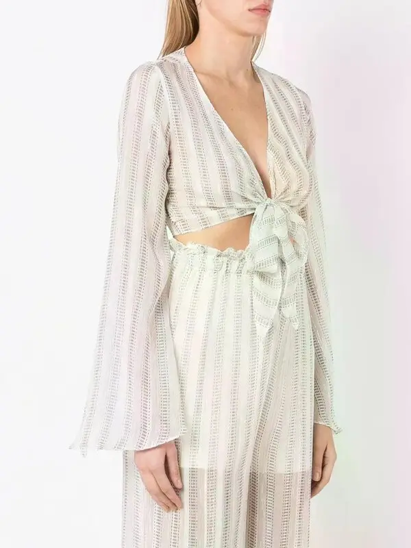 AMIR SLAMA Striped Silk Blouse