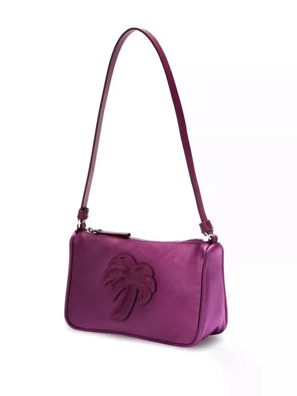 Palm Angels Palm-motif Satin Shoulder Bag - Purple