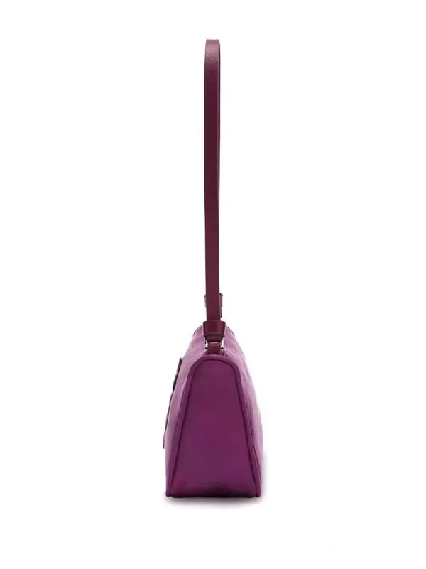 Palm Angels Palm-motif Satin Shoulder Bag - Purple
