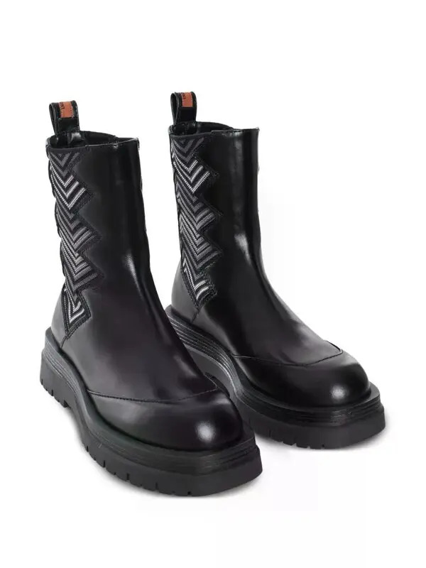 Missoni Embroidered Design Calf Leather Boots