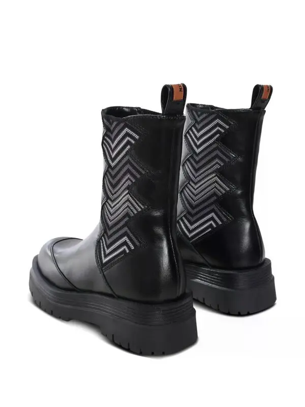 Missoni Embroidered Design Calf Leather Boots