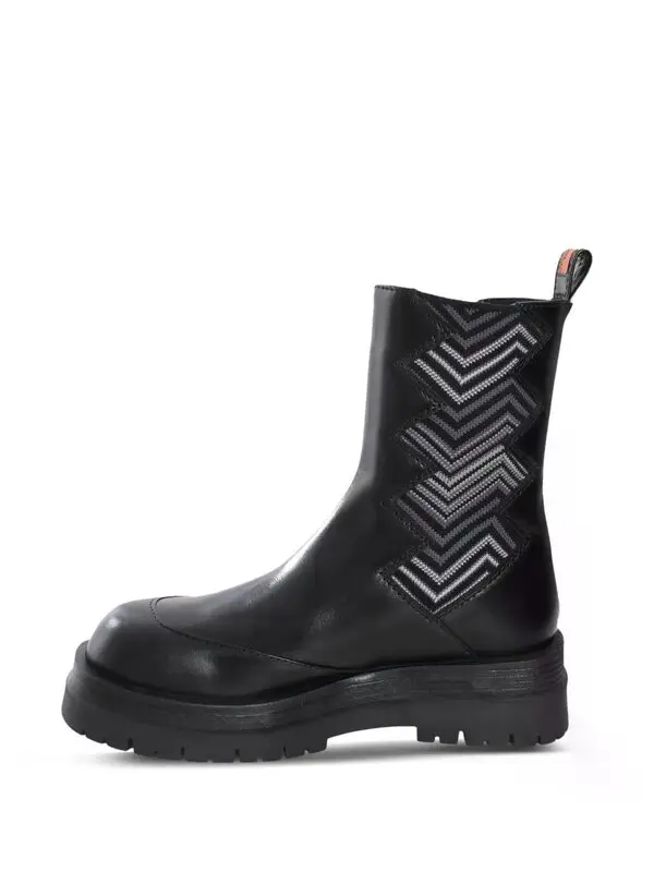 Missoni Embroidered Design Calf Leather Boots
