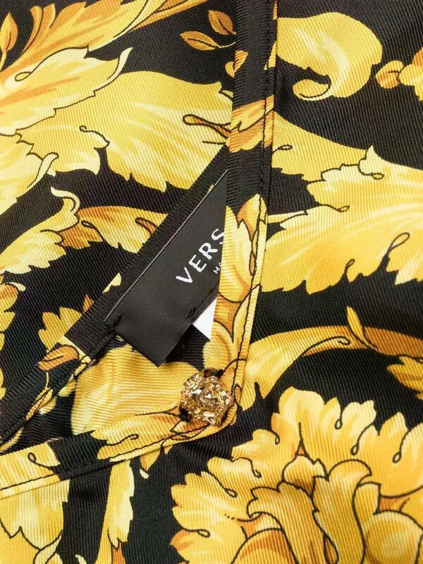 Versace Barocco-print Silk Camisole - Black