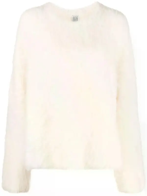 TOTEME Textured Alpaca Wool-blend Jumper - Neutrals