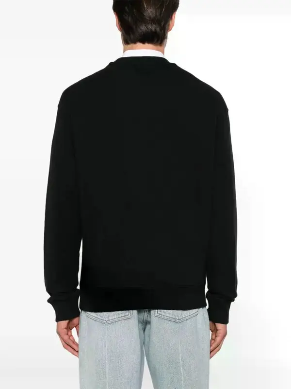 Maison Kitsuné Fox-motif Cotton Sweatshirt - Black