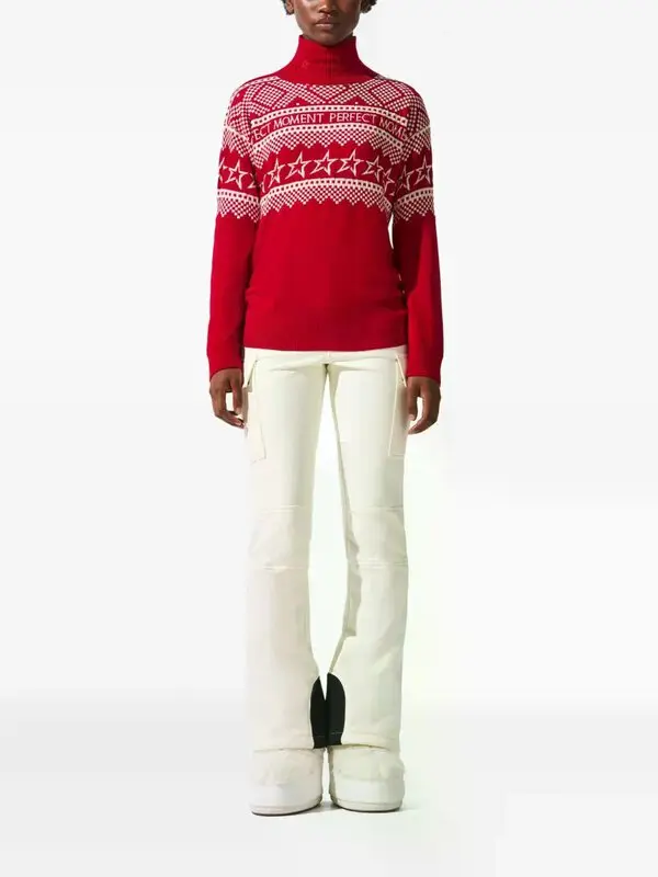 Perfect Moment Fair Isle Intarsia Knit Turtleneck Sweater