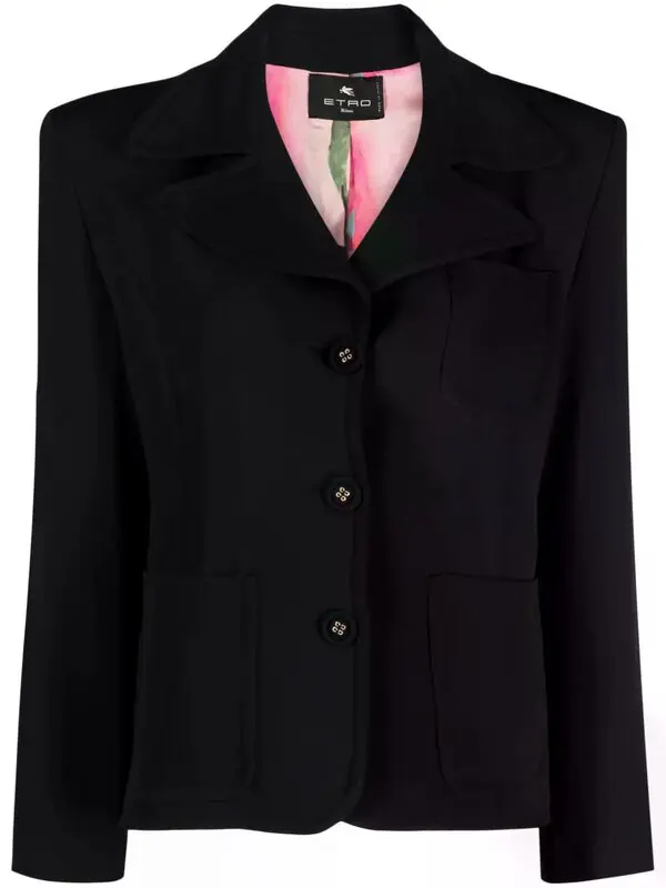 Etro Single-breasted Patch-pocket Blazer
