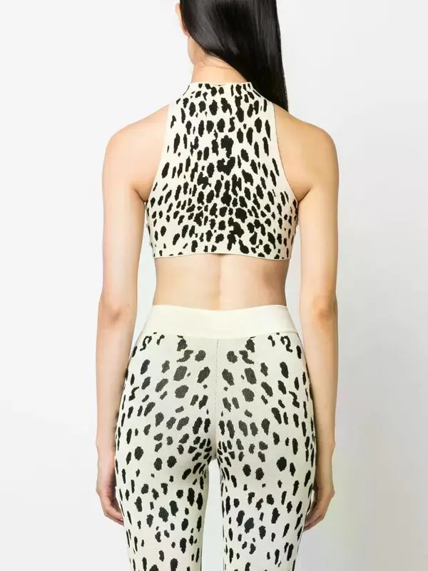 SSHEENA Animal-pattern Crop Top